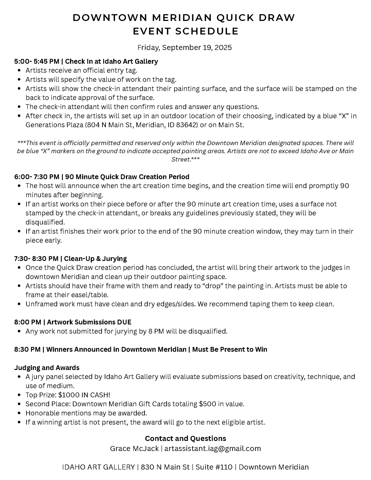 Meridian Art Week Flyer – Idaho Art Gallery